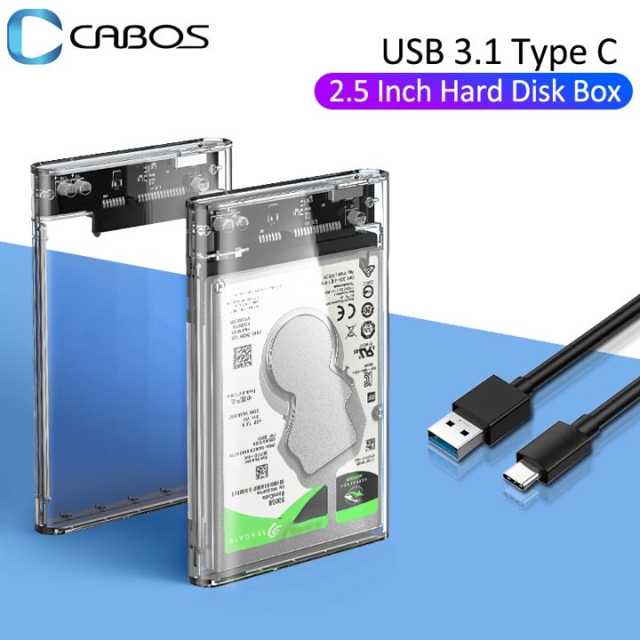 Transparent Hard Disk Box 2.5Inch SSD SATA To USB3.0 3.1 Type C Mobile ...