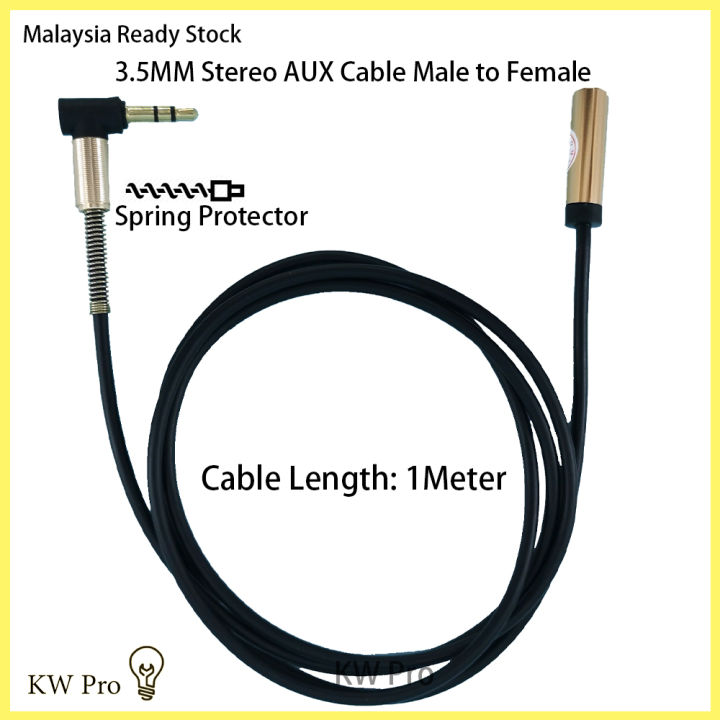 MPX Aux Audio Extension Cable 3.5MM Male to 3.5MM Female 1 Meter with ...