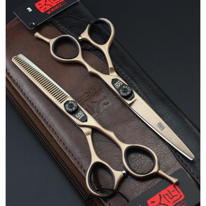 KASHO Stainless Steel 6inch Barber Scissor 440C Japanese Import Hair Cutting Clipper Hairdresser ...