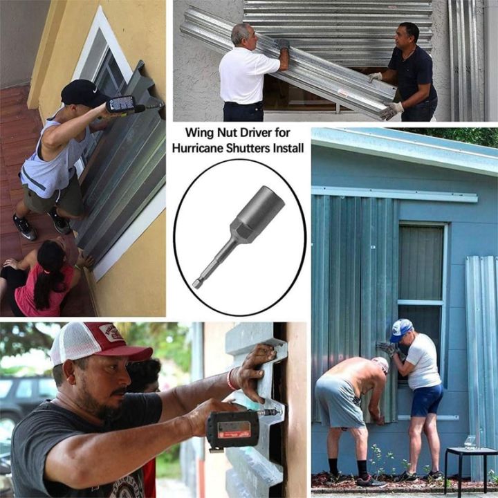 (GTUY) Power Wing Nut Driver Bit Set,Slot Wing Nuts Drill Bit Deep ...