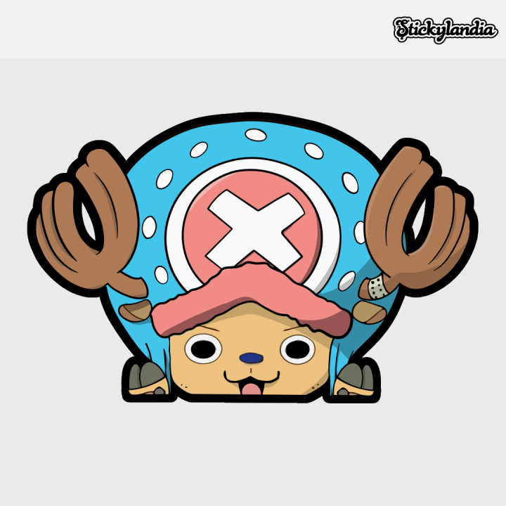 Stickylandia One Piece Chopper Peeker Waterproof Vinyl Sticker Set for ...