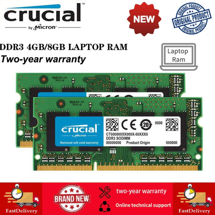 SG Stock 100% Original Crucial DDR3/DDR4 Laptop RAM 4GB 8GB 1600MHz DDR4 2400/2666Mhz SODIMM ...