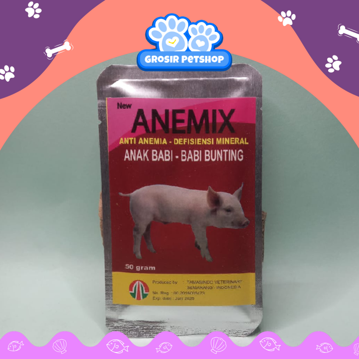 ANEMIX PIG POWDER 50GR - OBAT ANTI ANEMIA MULTIVITAMIN PENAMBAH DARAH ...
