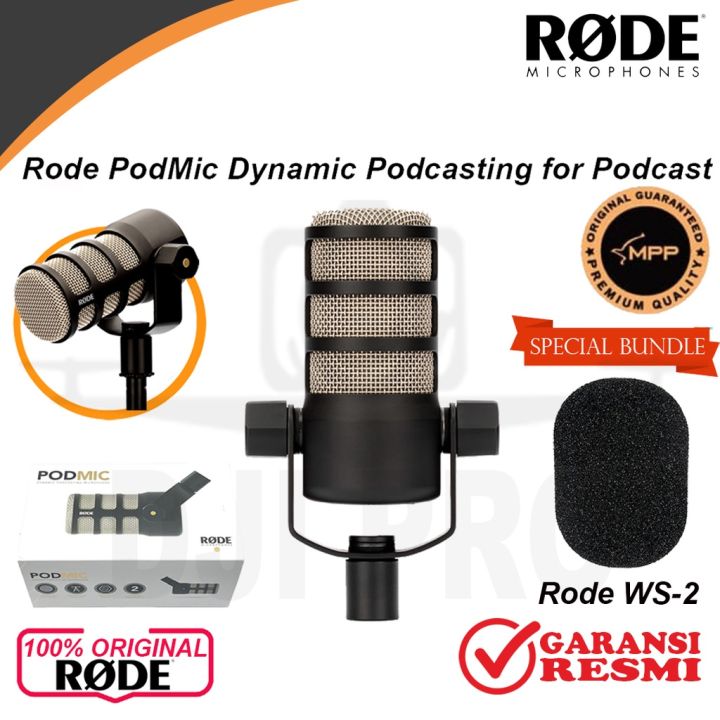Rode PodMic Dynamic Podcasting for Podcast - Original Garansi Resmi ...