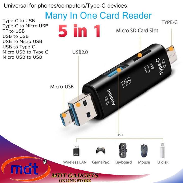 5 In 1 Multifunction Usb 3.0 Type C/Usb /Micro Usb/Tf Memory Card ...