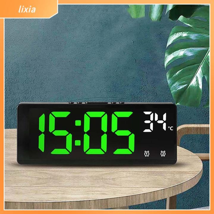 LIXIA Multi-functional Electronic Clock Temperature Date Backlight ...