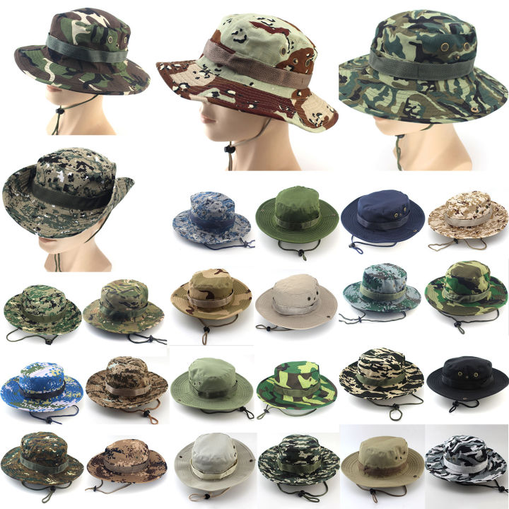 Brimless Camouflage Safari Military Farmers Waway Cap Sun Fisherman ...