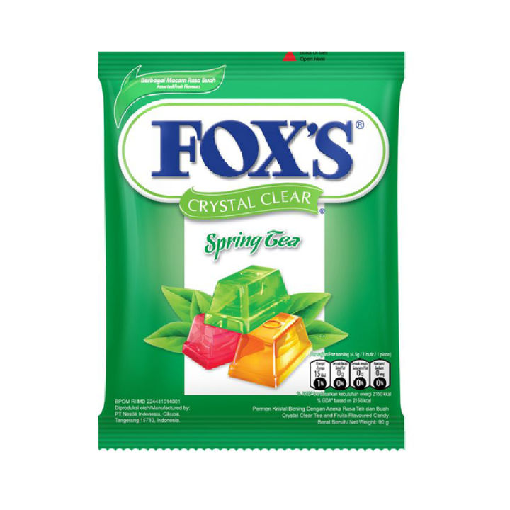 Fox's Crystal Clear Spring Tea Candy Indonesia Halal 90g | Lazada