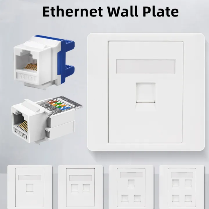 86 jenis RJ45 Cat6 soket rangkaian Panel RJ45 Jack Keystone Pc Wall ...