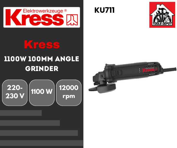 Kress 1100W 100mm Angle Grinder KU711 | Lazada PH