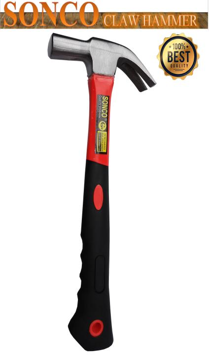 Sonco 27mm Claw Hammer With Fiber Handle (Orange) | Lazada