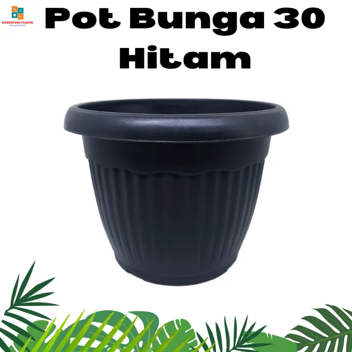 Pot Bunga 30 Hitam Ukuran Besar / Pot Tanaman / Pot Bunga Jumbo Murah ...