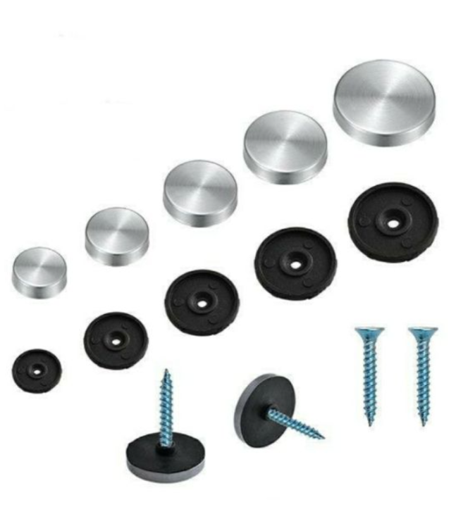 Stainless Steel Button Screw Decorative Mirror Screw Head Cover Cap ...
