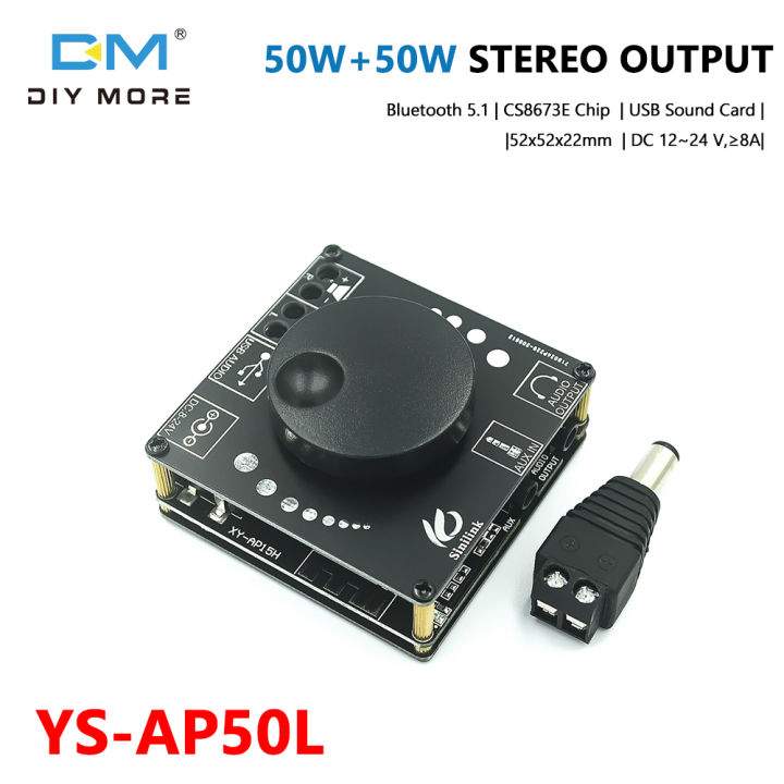 diymore 50W+50W Mini Bluetooth 5.0 Bộ khuếch đại âm thanh không dây ...