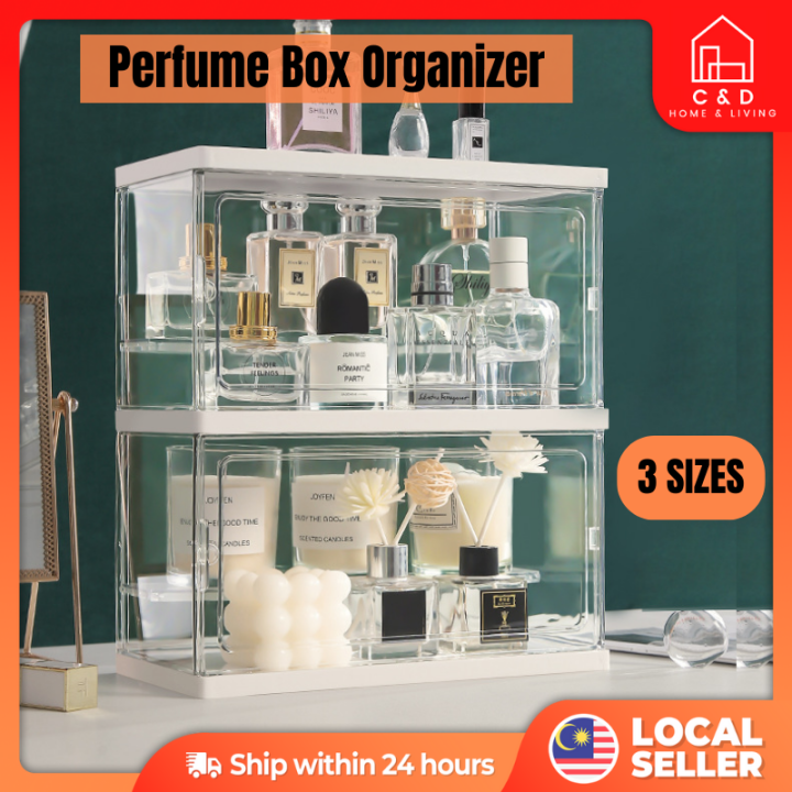 Bekas Makeup Perfume Box makeup Organizer Transparent Dust Proof ...