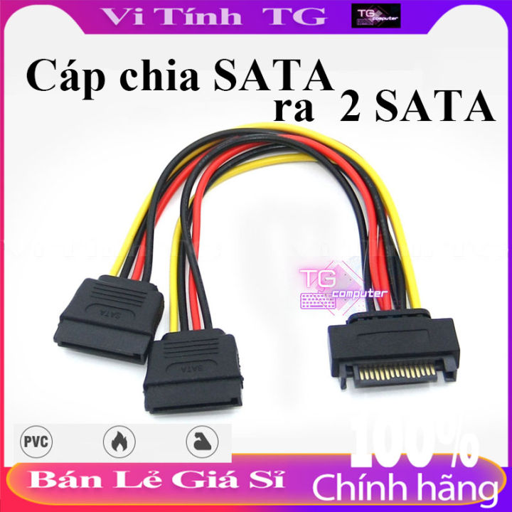 Loại Tốt - Cáp nguồn sata chia 1 ra 2- Cáp sata chia cổng sata - SATA power splitter cable ...
