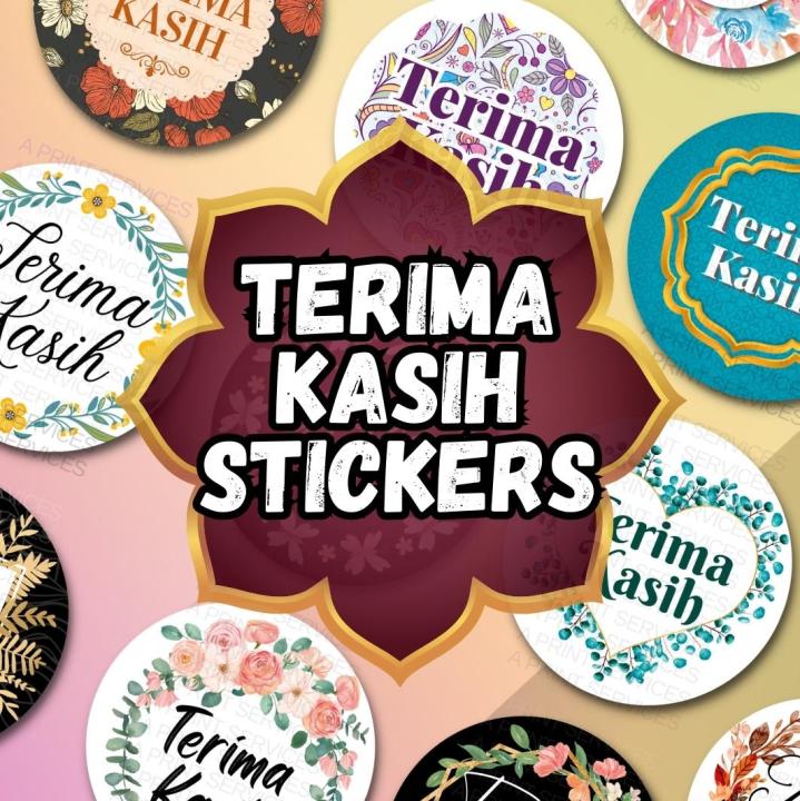 100pcs Terima Kasih Stickers/Thank you/Thank you for your purchase ...