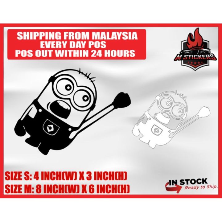 MINION CAR STICKER KERETA MYVI BEZZA AXIA SAGA PERODUA PROTON CITY ...