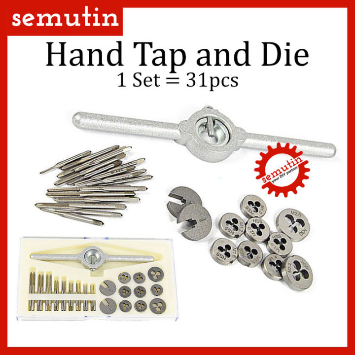 Hand Tap Die 31 pcs / Snai Senai Dart Drat Derat Ulir Dies Taper ...