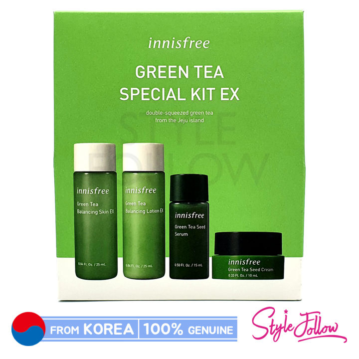 [Innisfree] Teh Hijau Mengimbangi Kit Khas (Termasuk 4 Item) | Lazada