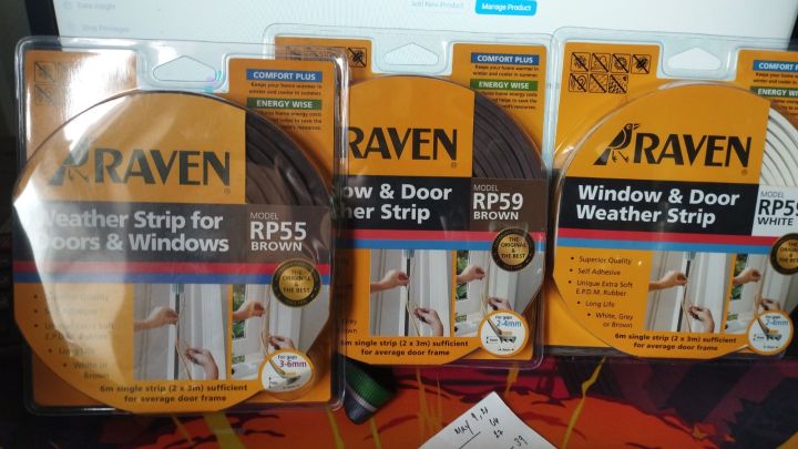 Raven, Door & Window Weather Strip PR48 , RP55 , RP59 Choose Size ...