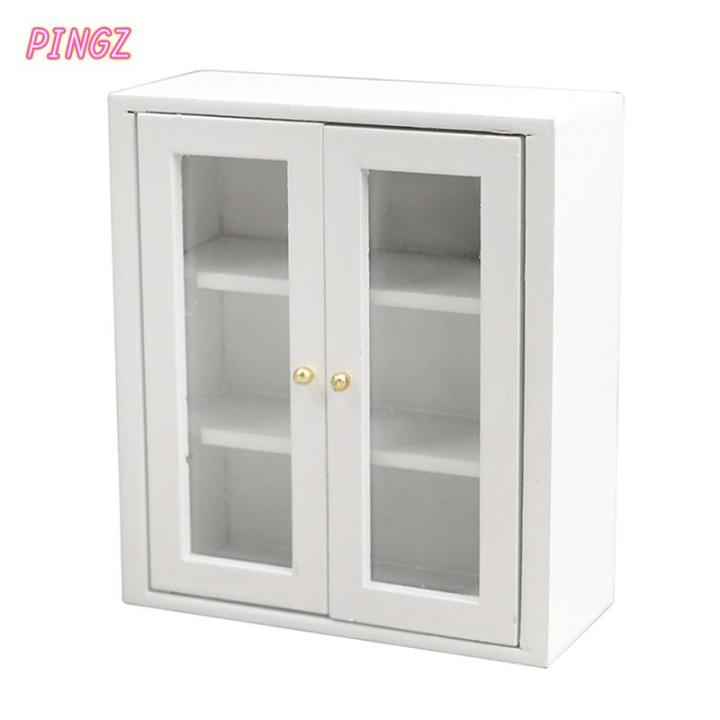 PINGZ 1:12 dollhouse มินิตู้ผนังสีขาวแขวนตู้เก็บเฟอร์นิเจอร์ตกแต่ง | Lazada.co.th