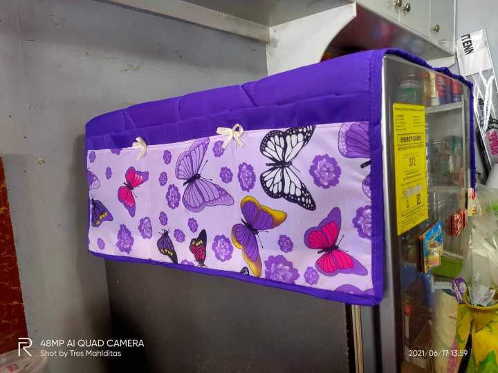 REF COVER (FOAMY) PARFALA DESIGN WITH 6 SIDE POCKET | Lazada PH