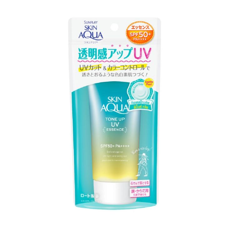 Sunplay Skin Aqua Tone Up Uv Essence Spf 50+ Pa++++ (Mint Green) 80G ซันเพลย์ สกิน อะควา โทนอัพ ...