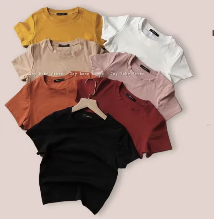 Chỉ 19k/ áo. Áo thun nữ CROTOP cổ tròn vải Tăm Lạnh siêu mát siêu mịn ...