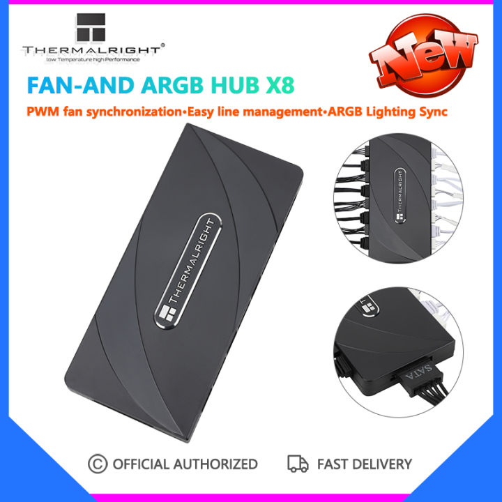 Thermalright FAN-AND ARGB HUB X8 5V 3PIN ARGB Case Fan HUB motherboard ...