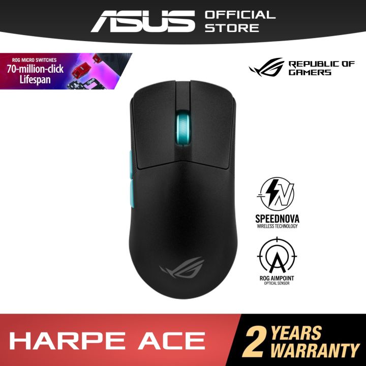 ROG Harpe Ace Aim Lab Edition Wireless Gaming Mouse 54-gram ROG SpeedNova Bluetooth 36000 DPI ...
