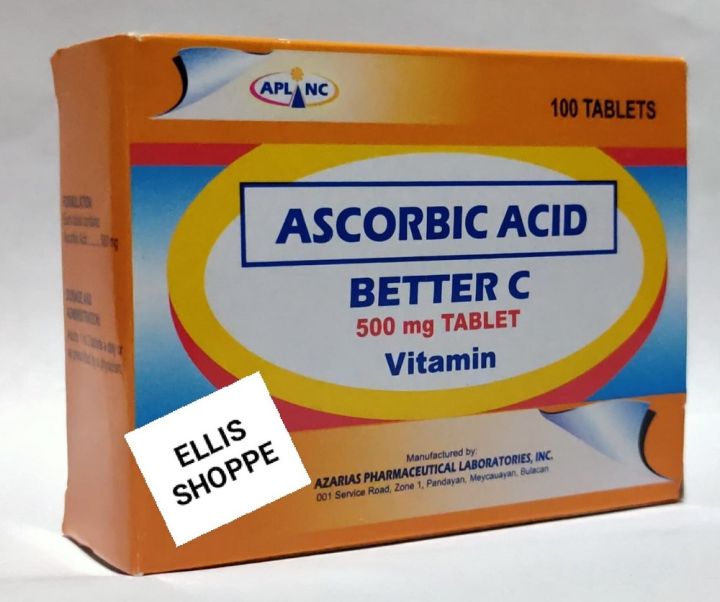 BETTER C Ascorbic Acid 500mg Vitamin Box of 100 Tablets | Lazada PH