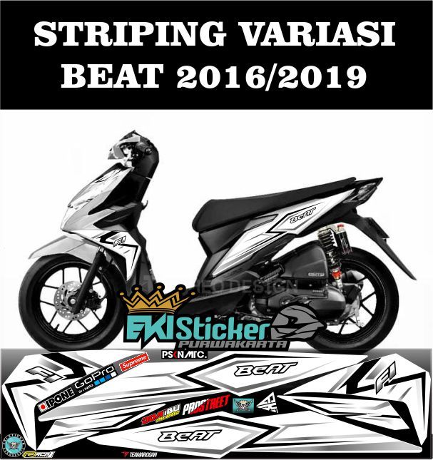 STRIPING VARIASI BEAT ESP VARIASI STICKER BEAT LIST HONDA BEAT | Lazada ...
