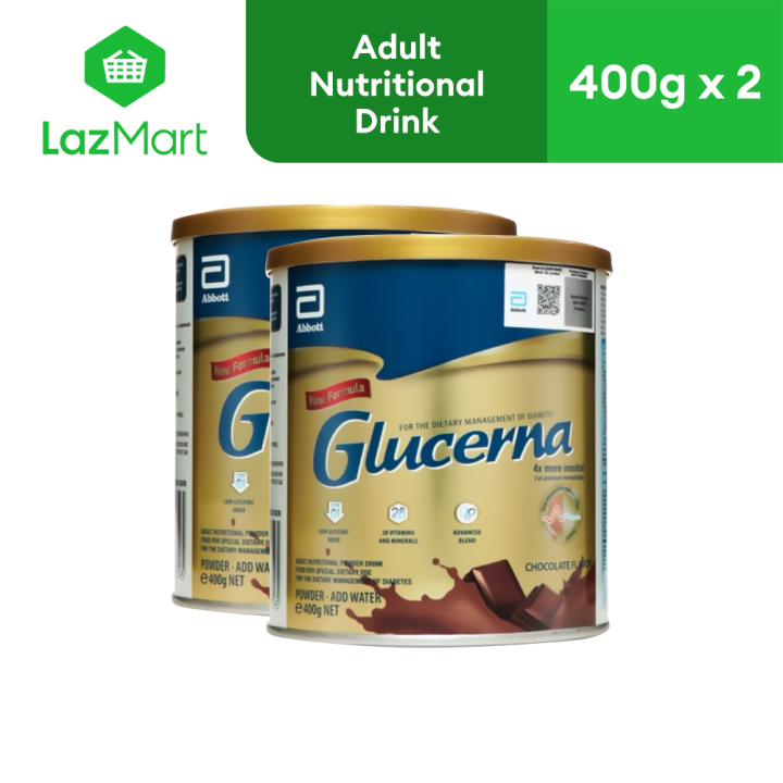 Glucerna Chocolate 400g Bundle of 2 for Diabetic Nutrition Powder Milk ...