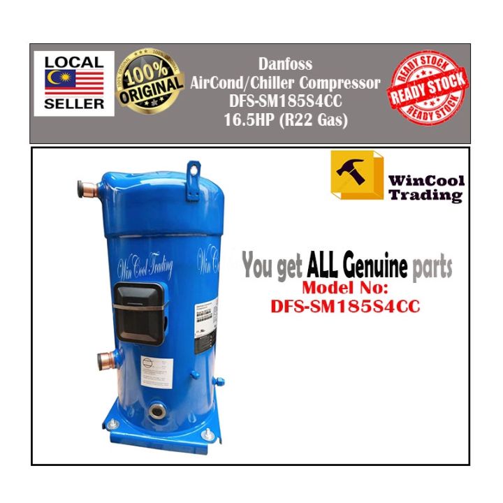 DANFOSS AirCond/Chiller Compressor 16.5HP (R22 Gas) Model : SM185S4CC | Lazada