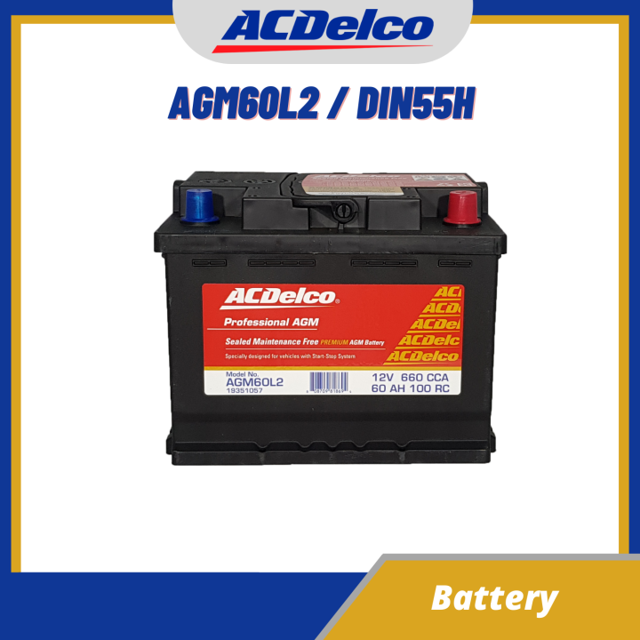 ACDelco AGM Car Battery AGM60L2 / DIN55H / BCI 47 / H5 | Lazada PH