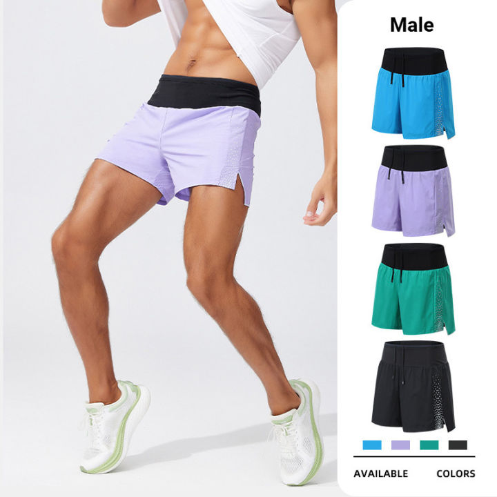 Men's Marathon cross-country running quick-drying shorts with lining to ...