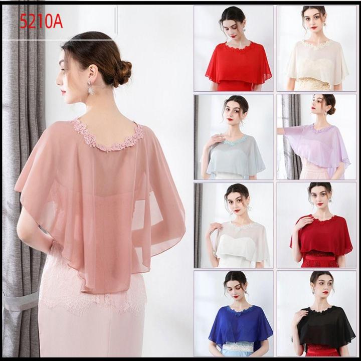 5210A ชีฟองผ้าชีฟอง ผ้าคลุมไหล่เพื่อนเจ้าสาว ตาข่ายแบบตาข่าย สีทึบทึบ ผ้าคลุมไหล่บางๆ ของใหม่ ...