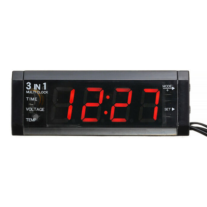 miaojue Car Clock DC 12V Multi-function 3 In 1 Digital Electrical Meter ...