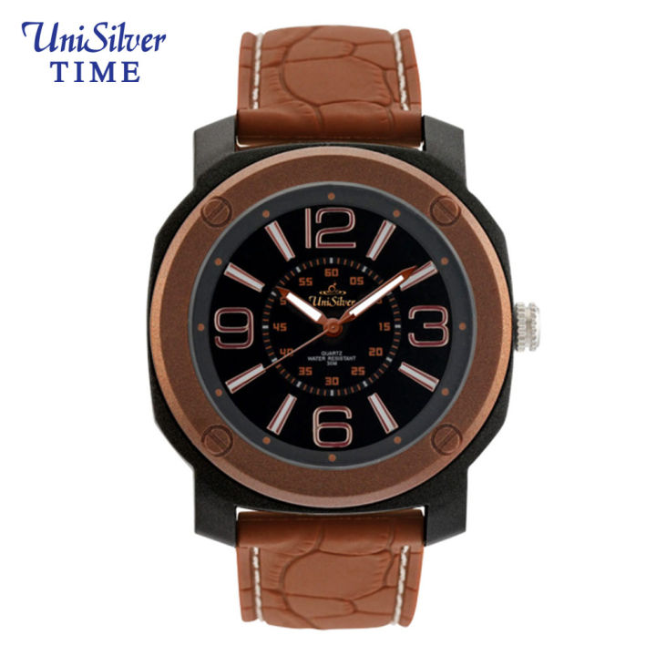 UniSilver TIME Men's Light Brown Analog Rubber Watch KW1884-1003 ...