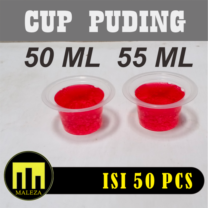 Cup Puding plastik/ Cup Jelly / Gelas Ager / Gelas Es Krim /50ml dan 55ml | Lazada Indonesia