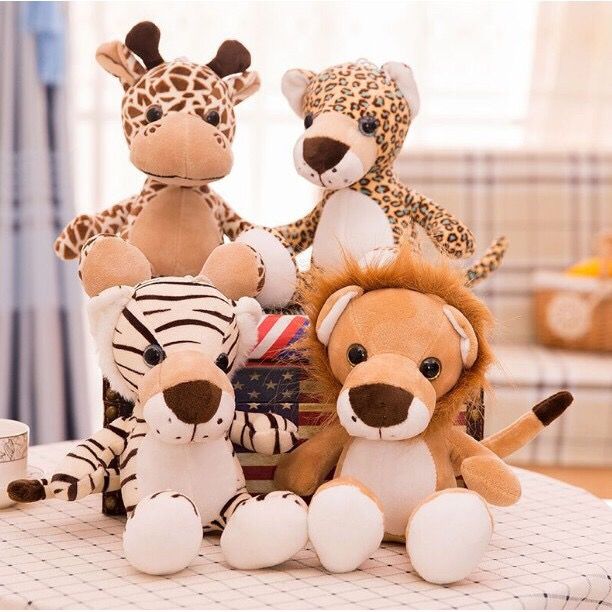 7inch safari animal collection stuff toy doll stuffed toys animal tiger ...