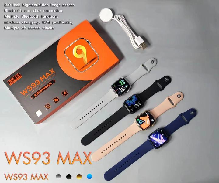 สมาร์ทวอทช์ WS93 MAX หน้าจอขนาดใหญ่ความละเอียดสูง 2.0 นิ้ว ฟังก์ชั่น ...