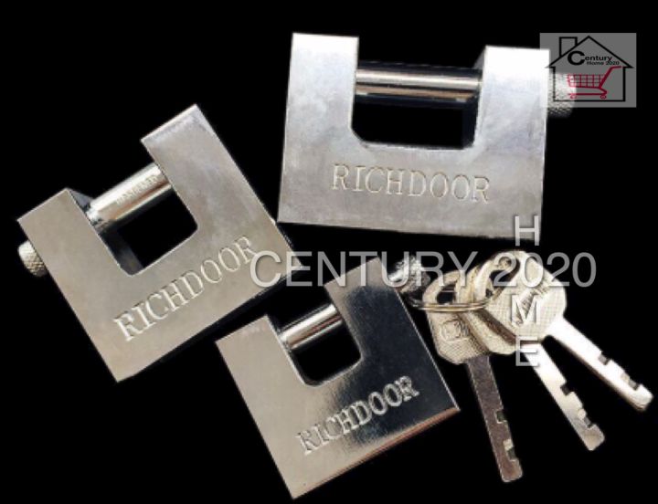 RICHDOOR Armoured Padlock Anti Cut Pad Lock Security Pillar Lock 60mm ...