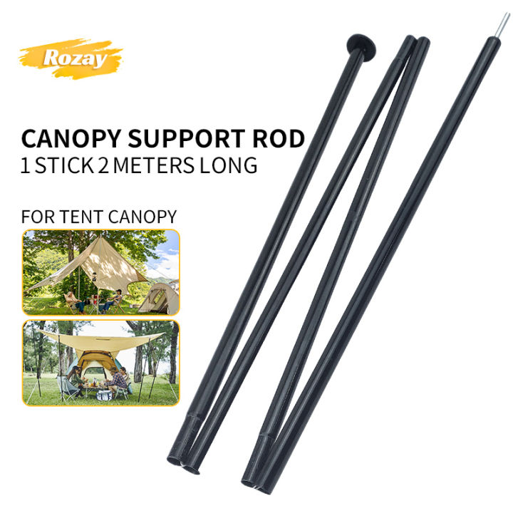 2 Meter Camping Tent Poles Sunshade Awning Rod Outdoor Shelter Canopy ...