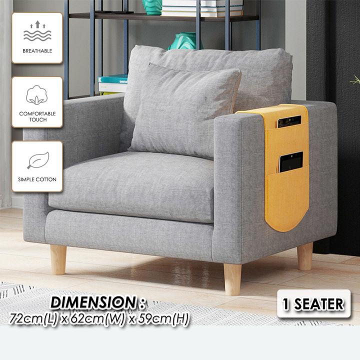 E-Morah SFB0004 Sofa (1/2/3 Seater) Nordic Entry Lux Style Fabric Sofa ...