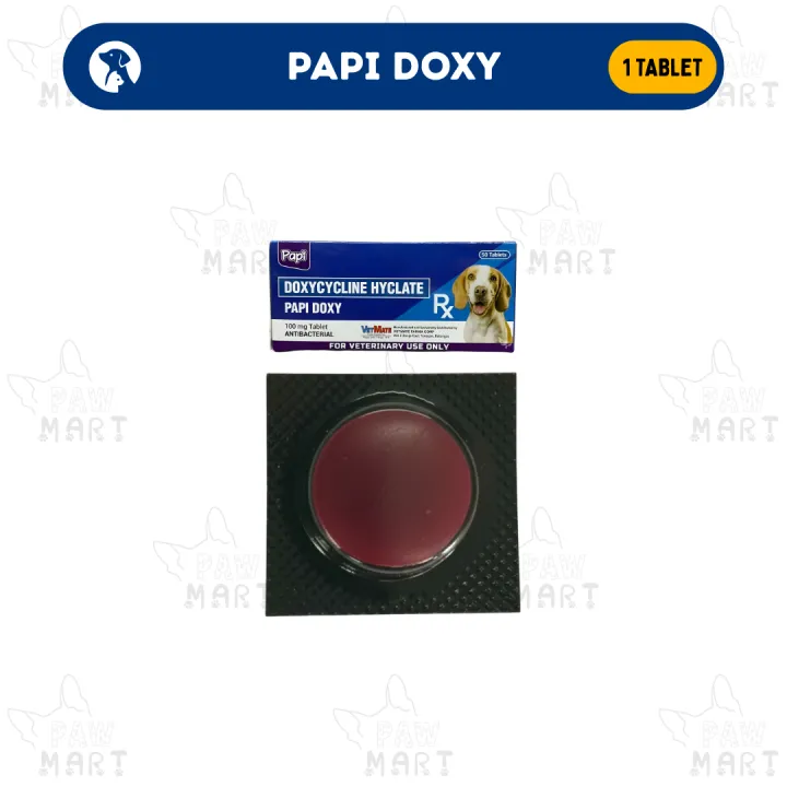 [1PC TABLET] Papi Doxy Tablet Doxycycline/Antibacterial for Cats & Dogs ...