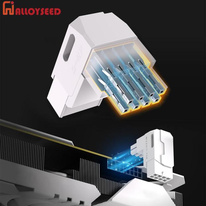 8-Pin PCIe GPU Power Adapter 90-Degree Angled Connector Power Adapters ...