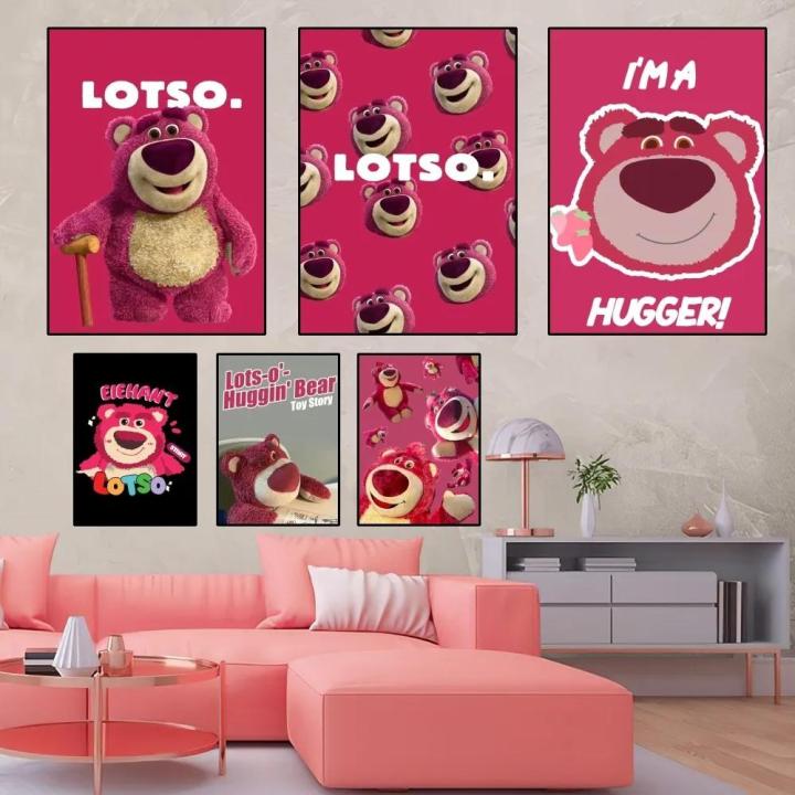 MINISO Lotso Strawberry Bear Cute Poster - Aesthetic Art Wall Decor for ...