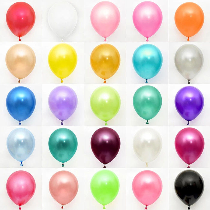 Partybaloon Balon Ulang Tahun Metalik tebal | Balon Latex 12 inch ...